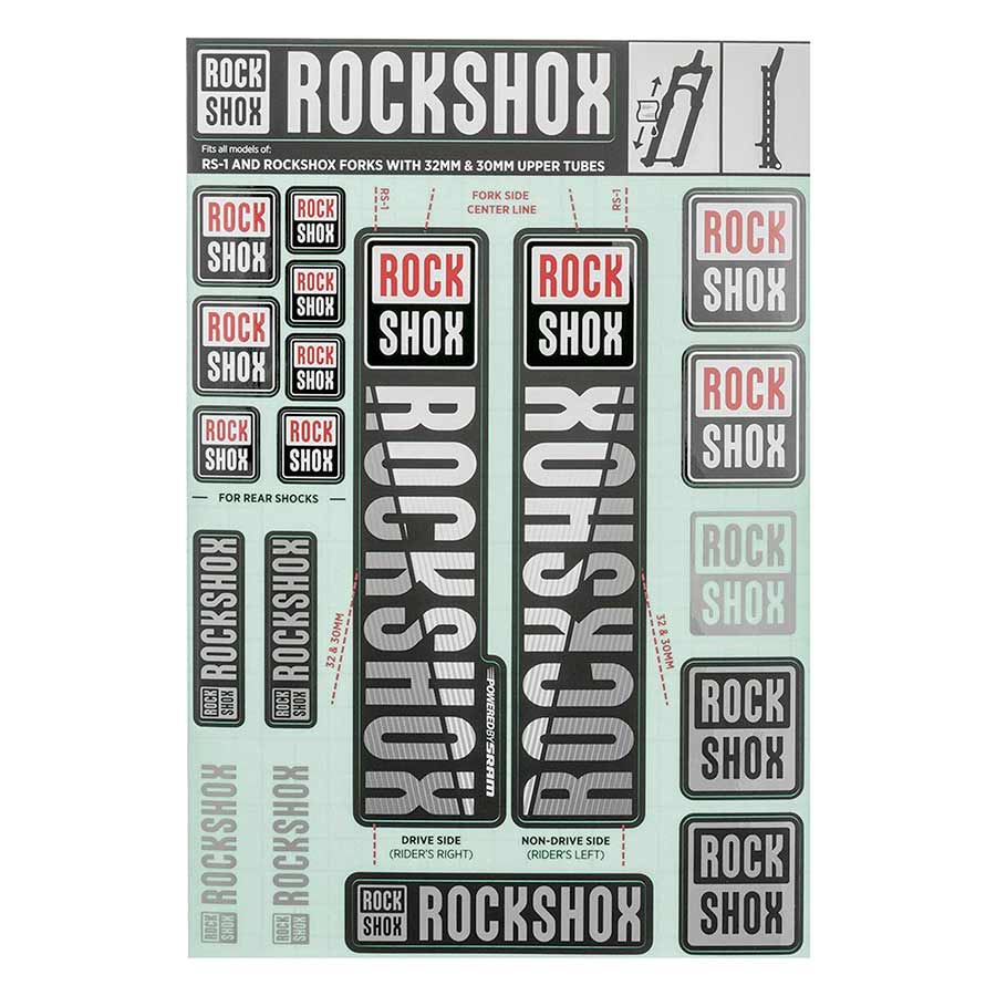 RockShox Fork Decal Kit - 30/32mm/RS1 White – Airpark Bike Co